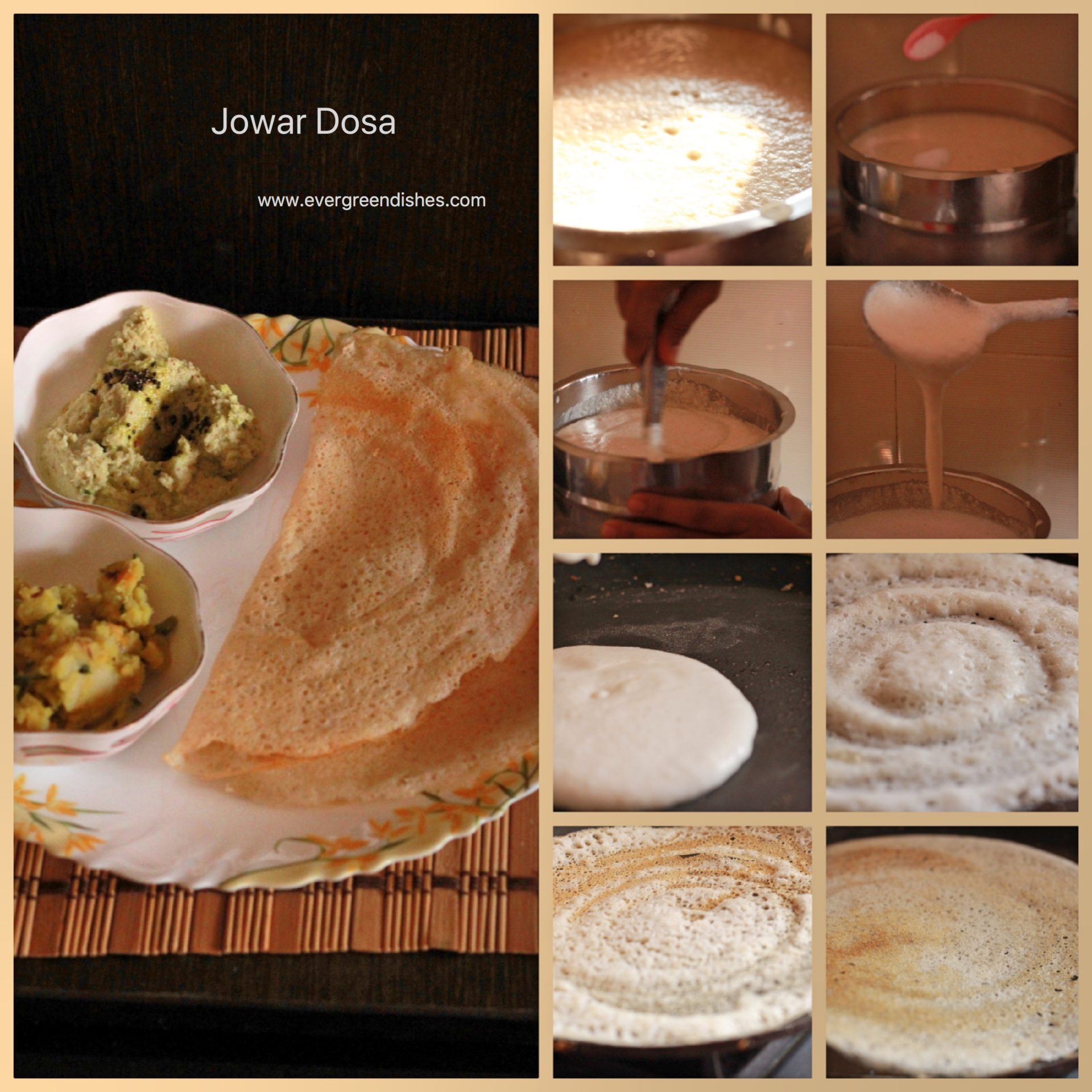 How to make jowar dosa - Evergreendishes