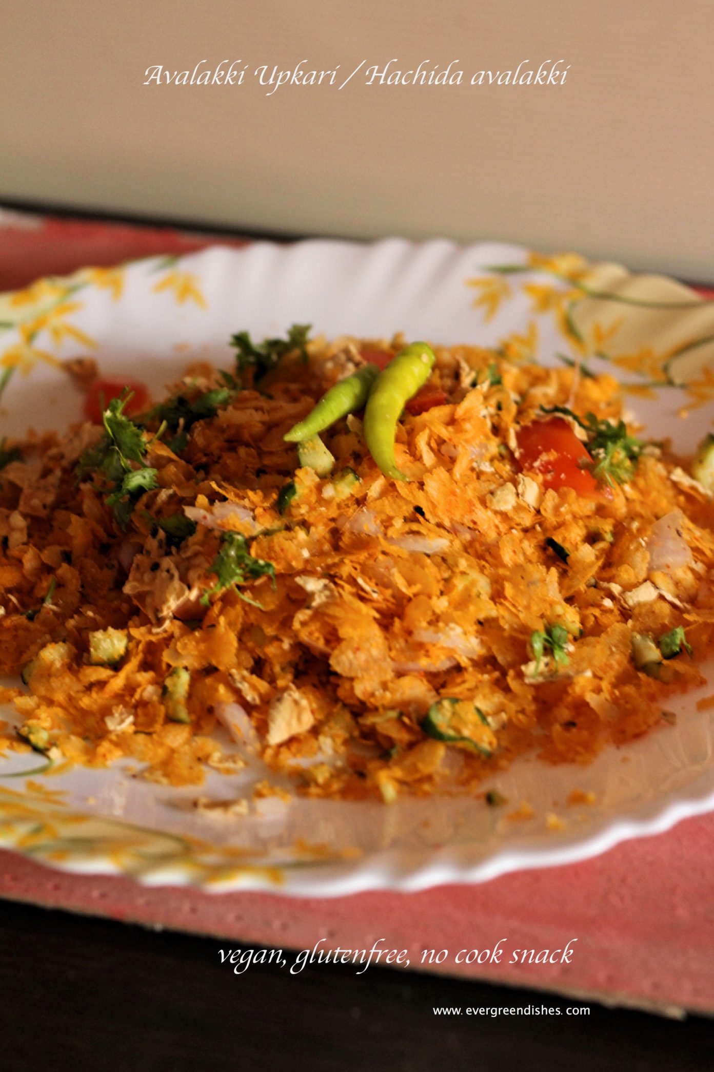 Avalakki Upkari / Hachida Avalakki / North Karnataka - Evergreendishes